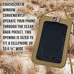 PGI Traders Southwestern Cell Phone Bag | Crossbody or Shoulder Wallet Purse | Magnetic Snap Closure | Interior Pocket in Pouch | Touchscreen for Smartphone | 51” Long Removable Strap
