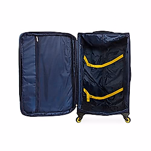 Nautica Helios 2pc Softside Luggage Set, Navy Yellow