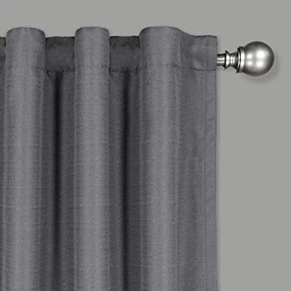 Brayden Studio Wegner Solid Color 63 Inch Room Darkening Thermal Single Curtain Panel in Charcoal