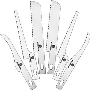 Saw Blades Replacement Mini Hobby Craft Saw Blade Micro Knife Saw Blades with Plastic Storage Box for Hand Cutting Tree Limbs and Branches (12 Pieces)