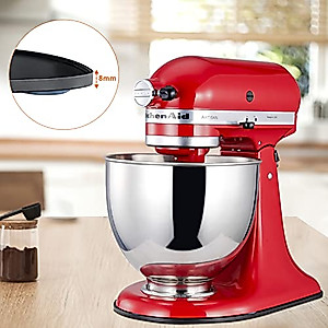 Metal Mixer Slider Mat Combined with Teflon Self Stick Sliding Sliders for Kitchenaid 4.5-5Qt Tilt-head Stand Mixer, Countertop Storage Mover Caddy Compatible with 4.5-5Qt Stand Mixer Artisan Classic