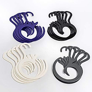 Kotomoda Belt Rack Scarf Ring Hangers, Non-Slip Ties Haning Hook Closet Organizer Accessory Holders for Ties Scarves Belts and Jewelry and Sphynx Cat Clothes (White, 1)