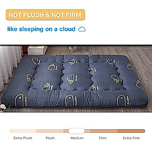 Heimorn Japanese Floor Mattress, Japanese Futon Mattress, Shikibuton Foldable & Portable Camping Mattress with Washable Cover, Whale Twin-XL