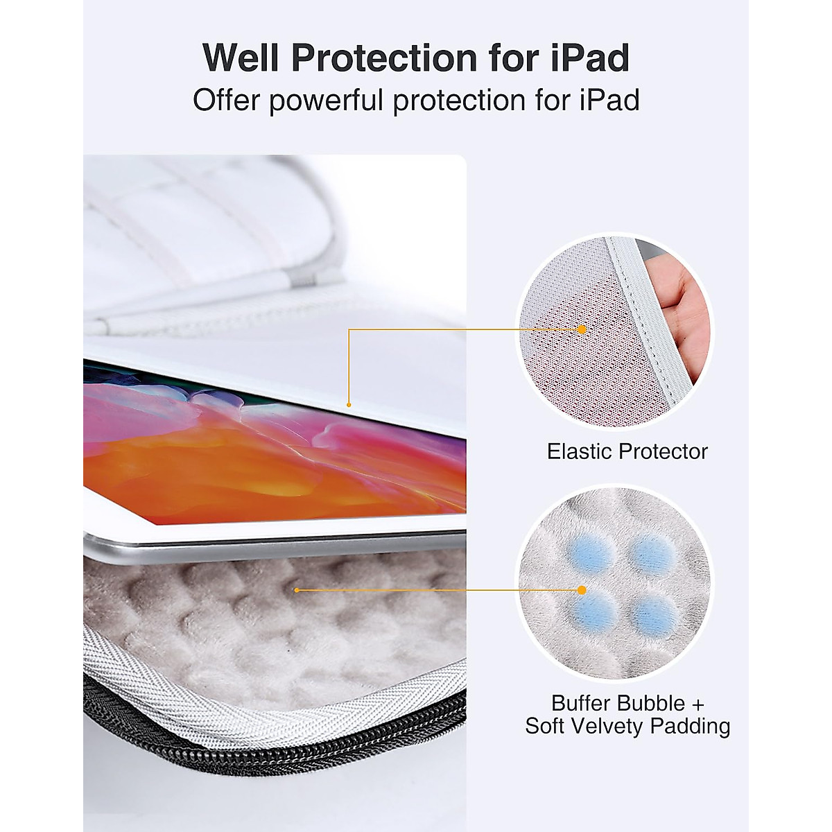 Luxtude Large Electronics Organizer, 11’’ Hard Case for Mac Mini, Shockproof EVA Tech Bag, Travel Cable Organizer Bag with Shoulder Strap, Large Carrying Case for iPad(Up to 11’’), Mouse, Charger