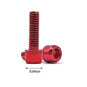 Opla3ofx Bike Stem Bolt, 6Pcs Handlebar Screws Stainless Steel Stem Bolts Screw Accessory for Mountain Bike Blue