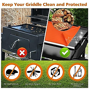 KNHUOS 28'' Griddle Mat Silicone for Blackstone, Silicone Griddle Cover Upgraded Handle-Design,Protective BBQ Grill for Blackstone Protector Accessories Kit & Indoor Outdoor