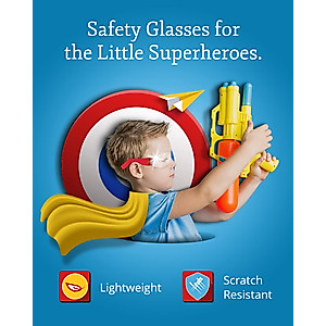 Aqulius 24 Pack of Kids Safety Glasses ANSI Z87+ (24 Protective Goggles in 6 Colors) Crystal Clear Eye Protection - Specially Designed to Fit Children, Perfect for Nerf Parties