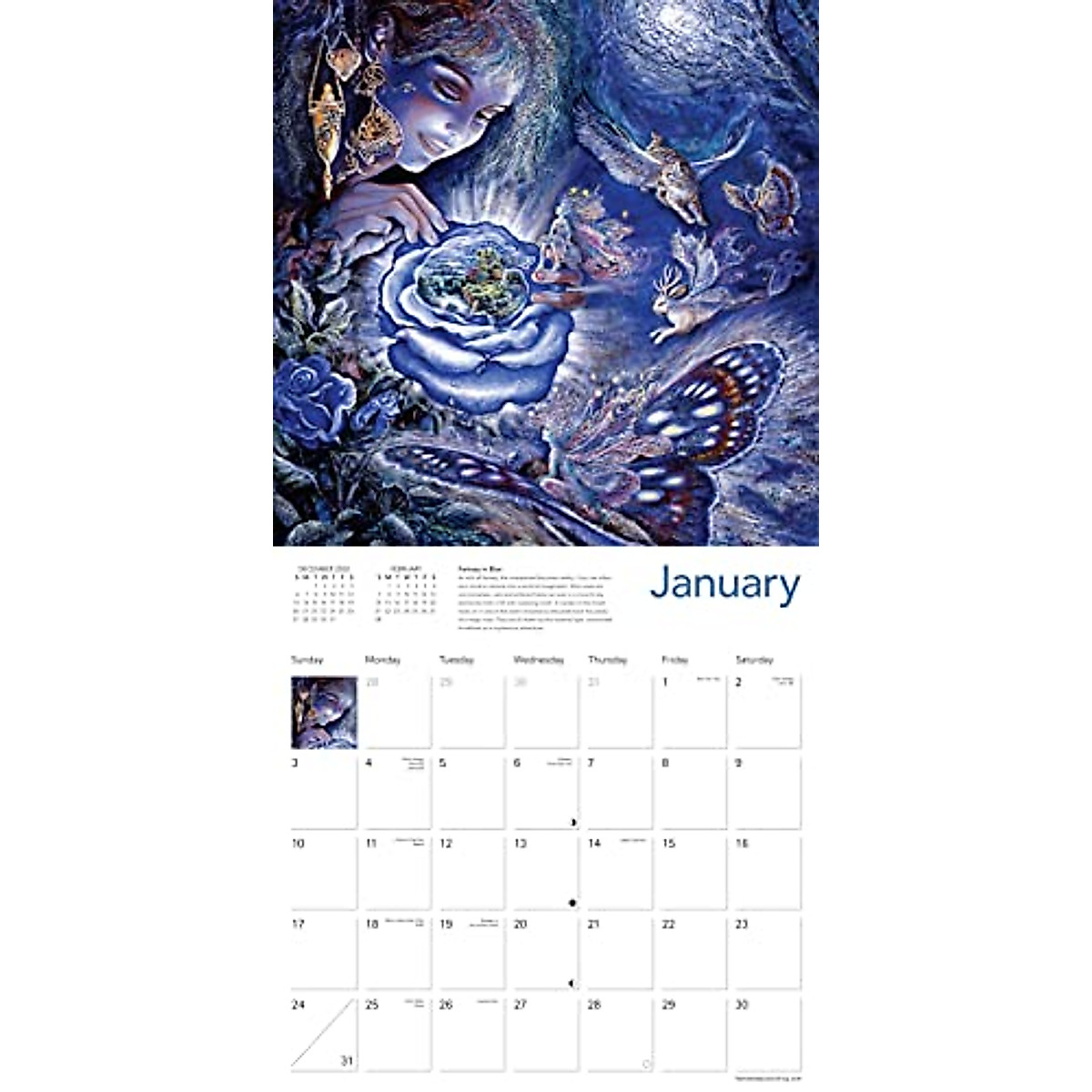 Celestial Journeys by Josephine Wall Wall Calendar 2021 (Art Calendar)