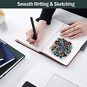 Comix Premium Lined Journal Notebooks - 160 Pages, 5.7 inches x 8 inches – Hardcover A5 Size, College Ruled, Pack of 4