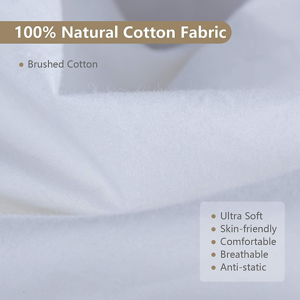 Damome Goose Feathers Down Pillows for Sleeping(2 Pack),Standard(20inx26in)-White Bed Pillow Inserts,100% Cotton Cover,Sleeping Pillows for All Sleepers