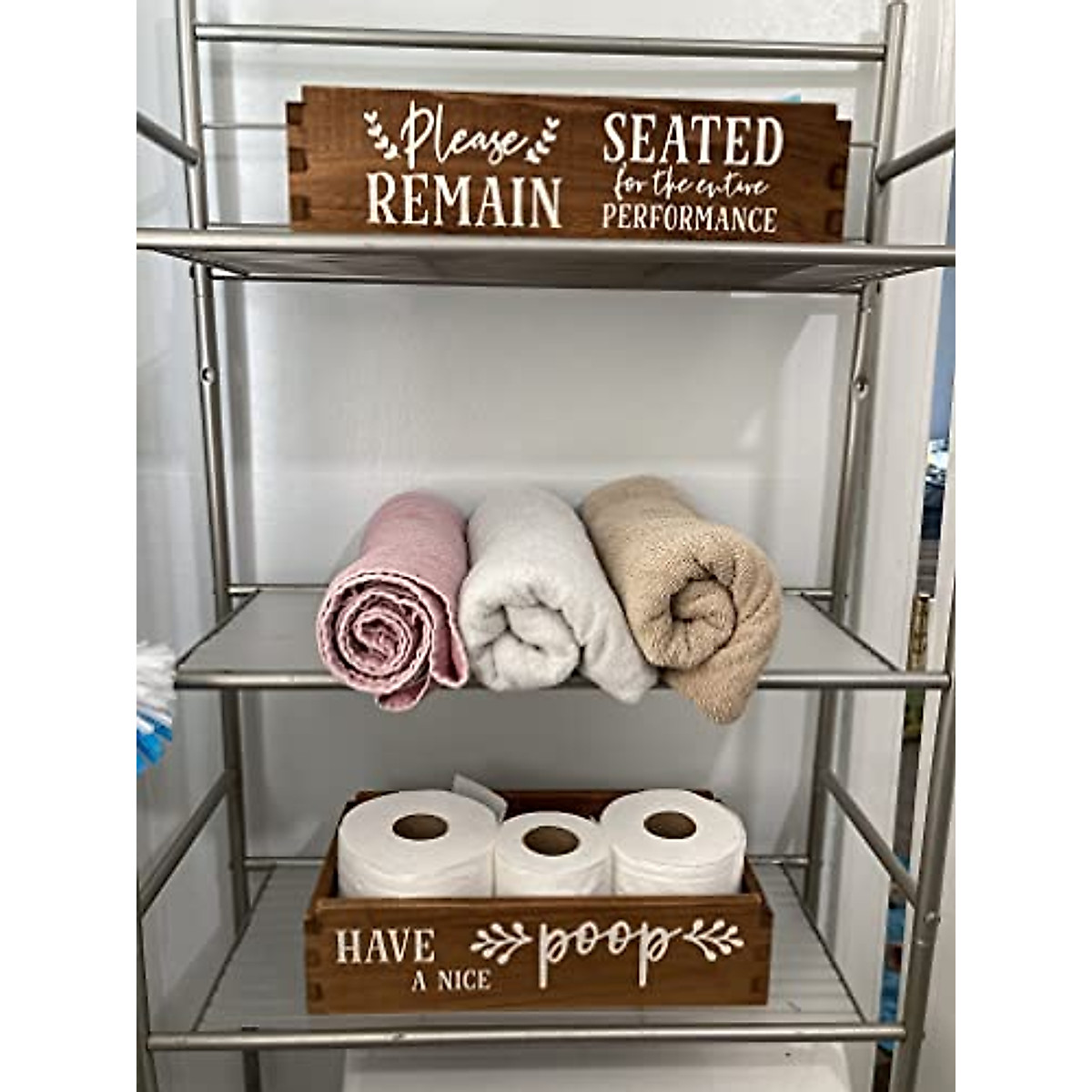 TJ.MOREE Bathroom Toliet Roll Storage Box, Use in Bathroom Toilet Paper Storage Bathroom Decor Box
