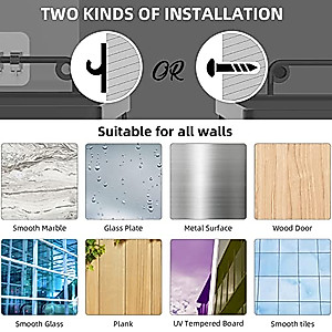 Irishom Shower Caddy Shelf, Adhesive/Wall Mounted Bathroom Shower Organizer for Shower Kitchen, Rustproof 304 Stainless Steel Rustproof Shower Rack with Towel Rack