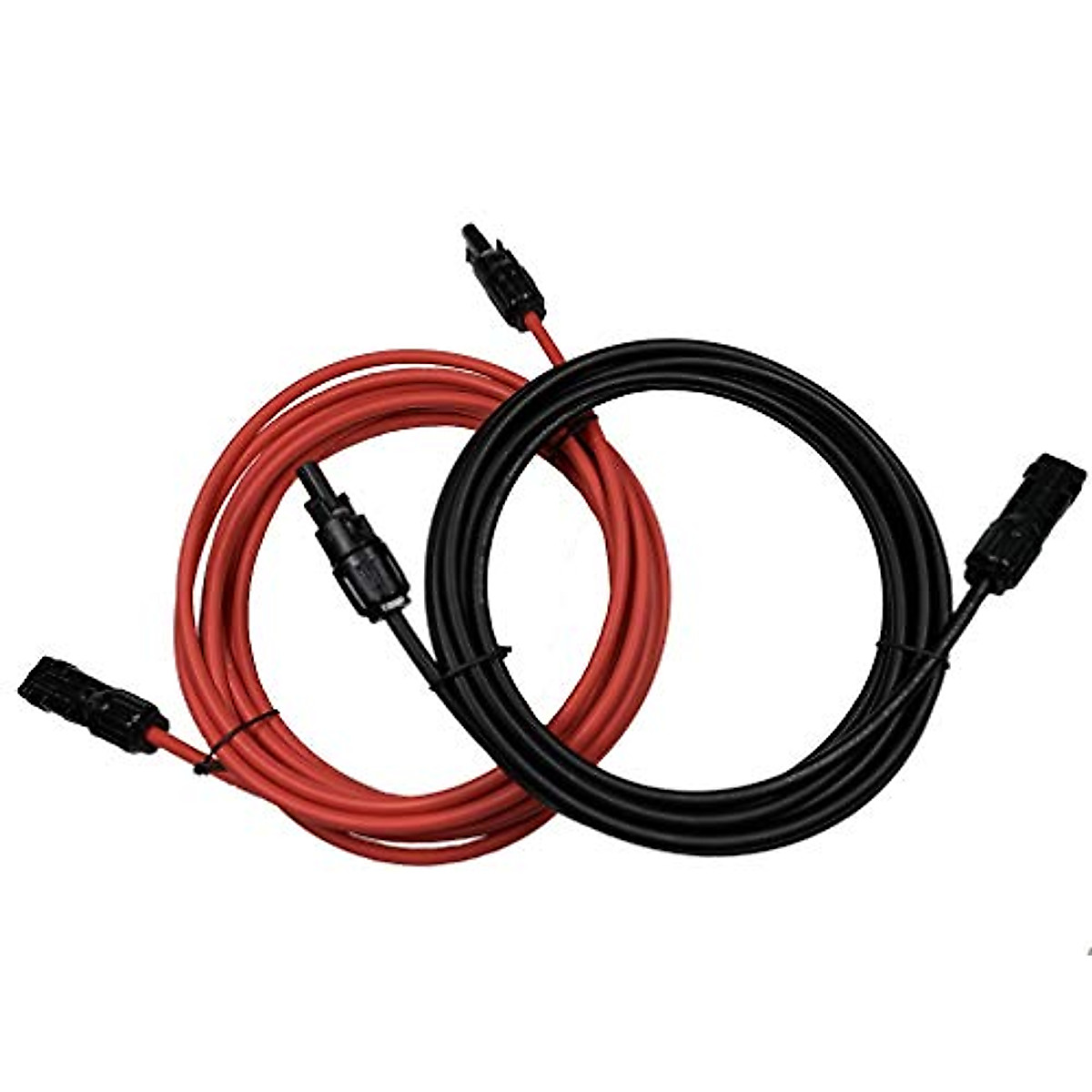 Slocable Solar Panel Extension Cable - 10ft 10awg Solar Cable with IP68 Solar Female and Male PV Cable Connectors (10ft Red + 10ft Black)