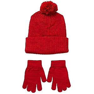 Jordan Boy's Pom Beanie Set (Big Kids) Gym Red 8-20 (Big Kid)