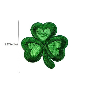 Shamrock Iron on Patch, St. Patrick's Day Irish Clover Embroidered Sew On Patches, Shamrock tshirt Women DIY