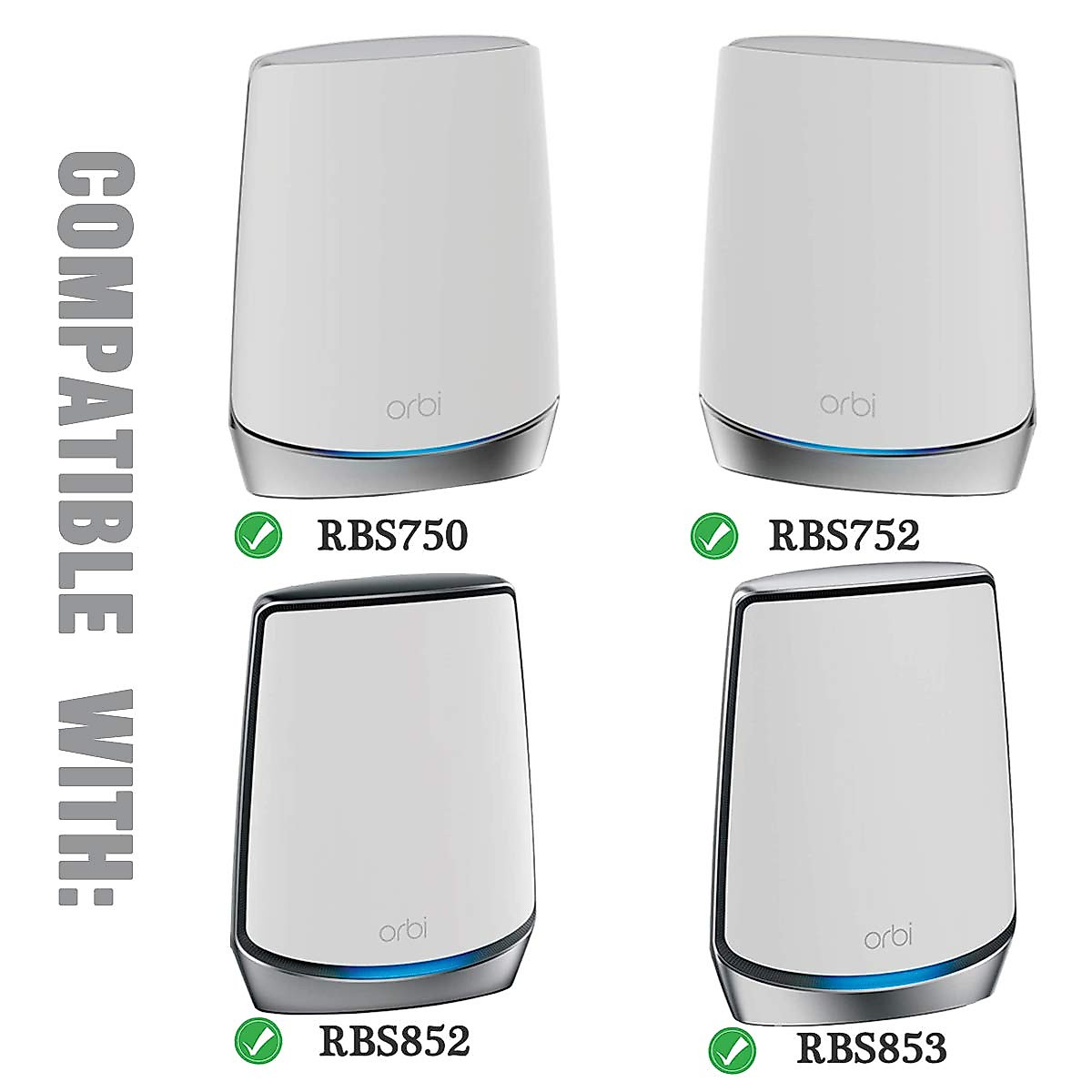 Orbi WiFi 6 Wall Mount, Sturdy Metal Made Stand Holder Bracket Compatible with Orbi Mesh WiFi 6 System RBK852 RBK853 RBS750 RBK752 RBK753(2pcs)