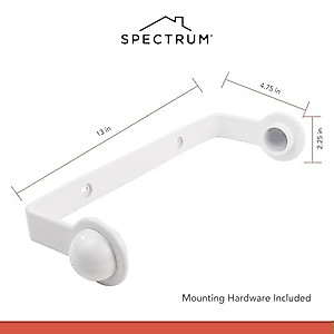 Spectrum Diversified Wall Mount Holder Easy Installation, Under Kitchen Cabinet Paper Towel Dispenser, Use, White