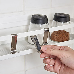 glrovazas Snap On Hook 20 Pcs Wire Rack Hook,J Shaped Hook,Heavy Duty S Hook, Hanging,J Rail Hooks,Wire Shelving Accessories