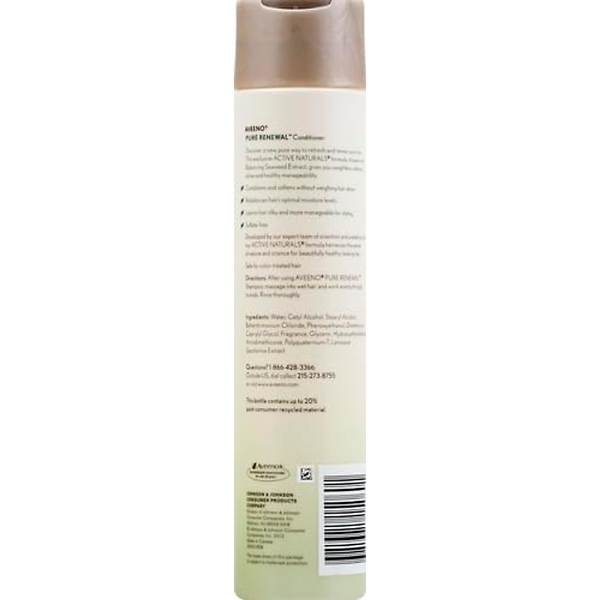 Aveeno Pure Renewal Hair Conditioner, Moisturizing Conditioner with Seaweed Extract, Sulfate-Free Formula, 10.5 fl. oz