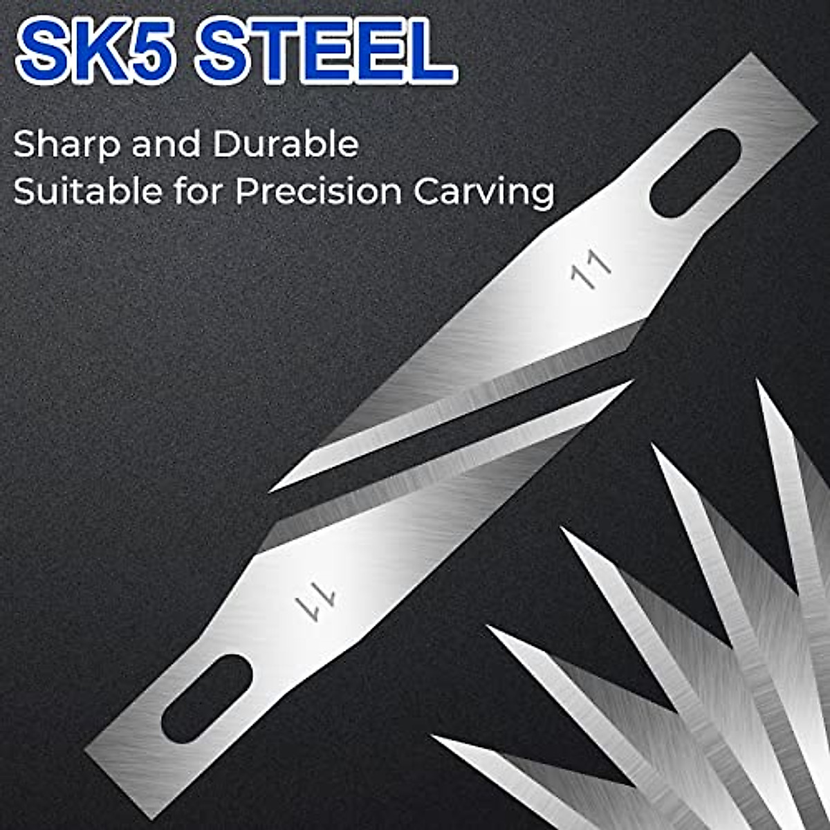 DIYSELF 150 PCS Exacto Knife Blades 11, Sharp Hobby Knife Blades, High Carbon Steel Craft Knife Blades, #11 Hobby Knife Replacement Blades, Exacto Blades for Art, Scrapbooking, Stencil, Paper Cutting