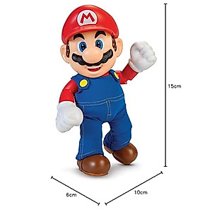 Super Mario It's-A Me, Mario! Collectible Action Figure, Talking Posable Mario Figure, 30+ Phrases and Game Sounds – 12 Inches Tall!