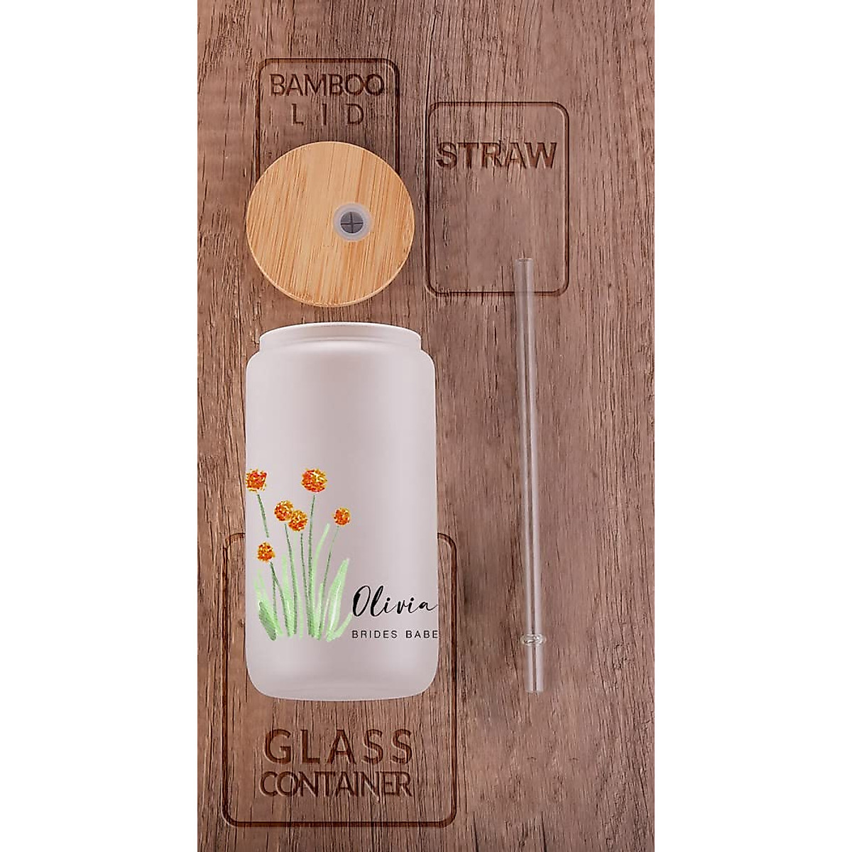 Grifil Zero Bridesmaid Gifts, Bridesmaid Proposal, Future Mrs, Customized Glass Tumbler, Frosted Glass Tumbler, Bamboo Lid Coffee Cup, Maid Of Honor Gift