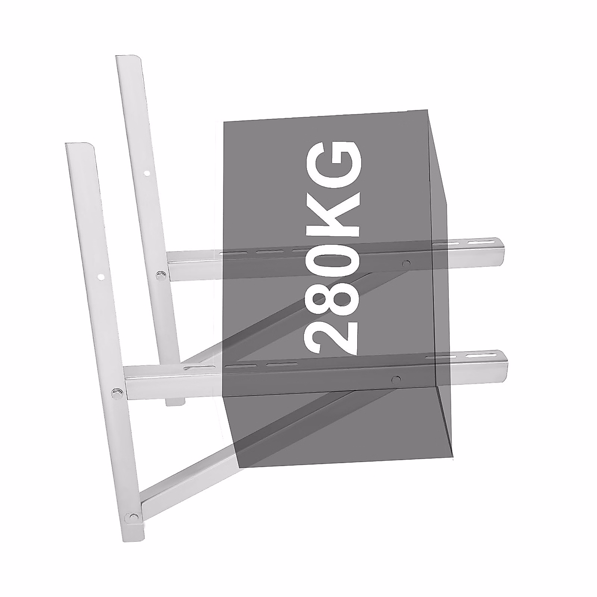 POPMOON Stainless Steel Mounting Bracket for 9000-36000BTU Condenser Ductless Mini Split Air Conditioner Heat Pump Systems.