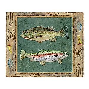 CafePress Fishing Cabin Lake Lodge Plaid Decor Throw Blanket Super Soft Fleece Plush Throw Blanket, 60"x50"