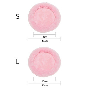 Guinea Pig Bed 1PC Hamster Rat Mat Winter Warm Soft Cotton Velvet Guinea Pig Nest Small Animal Cage Mini Hamster House Pet Supplies(L,Pink)