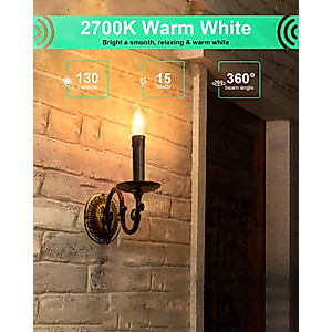 MEQIQTEK Salt Lamp Bulb - Scentsy Light Bulbs for Plug in Wax Warmer - 15 Watt Night Light Bulbs - E12 Bulbs for Household Salt Lamp - C7 Bulb Shape, 15packs