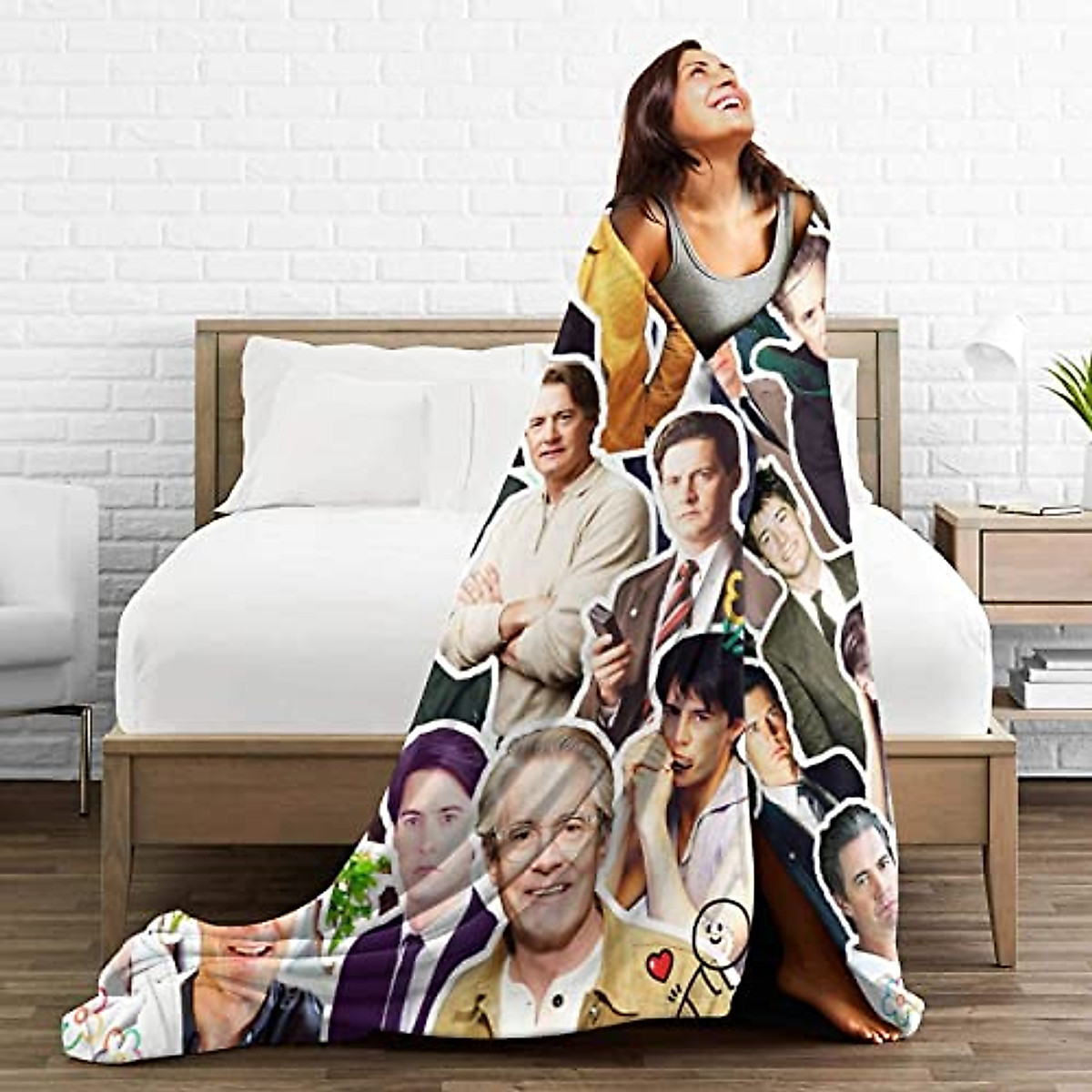 Blanket Kyle MacLachlan Soft and Comfortable Warm Fleece Blanket for Sofa, Office Bed car Camp Couch Cozy Plush Throw Blankets Beach Blankets