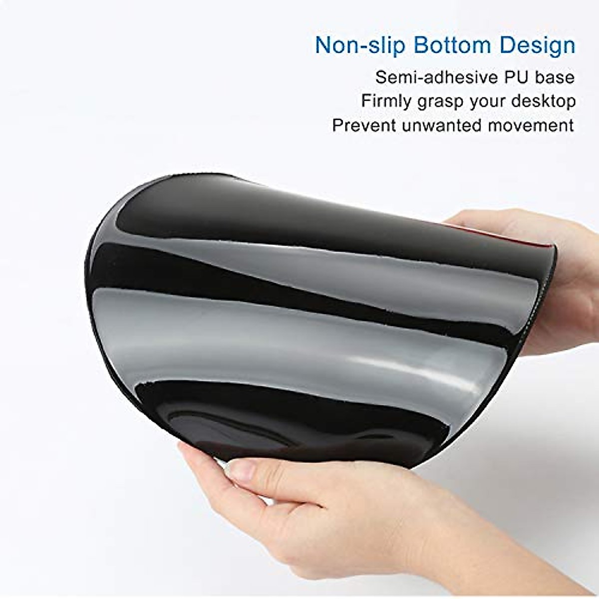 ITNRSIIET Mouse Pad, Ergonomic Mouse Pad with Gel Wrist Rest Support, Gaming Mouse Pad with Lycra Cloth, Non-Slip PU Base for Computer, Laptop, Home, Office & Travel,Gray Marbling