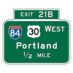 CafePress Portland, OR Highway Sign Mug Ceramic Coffee Mug, Tea Cup 11 oz