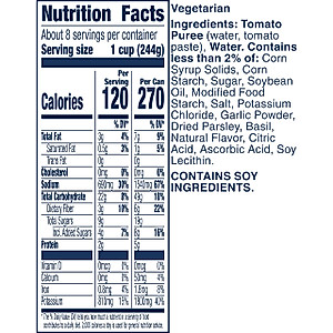 Progresso Tomato Basil Soup, Vegetable Classics Canned Soup, Gluten Free Soup, 19oz, Pack of 4