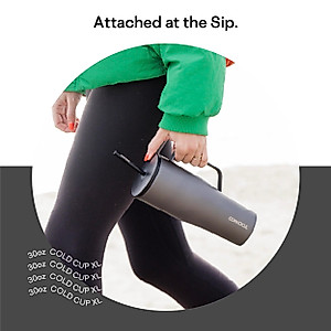 Corkcicle 30oz Tumbler With Handle, Ceramic Slate, Reusable Water Bottle, Triple Insulated Stainless Steel Travel Mug, BPA Free, Keeps Beverages Cold 12 Hours, Tumbler with Lid and Straw, Cold Cup XL