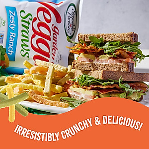 Sensible Portions Garden Veggie Snacks - Veggie Straws, Snack Size, Zesty Ranch, 1 Oz (Pack of 24)