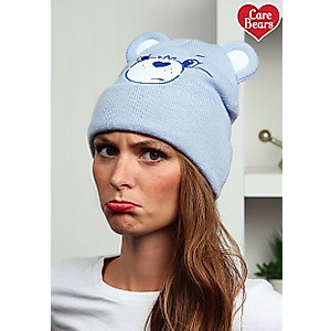 FUN.COM Grumpy Bear Knit Hat Standard Blue