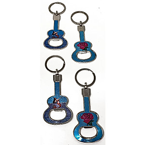 Arimex Mexican Loteria Guitar Keychain bottle opener party favor 12 pcs Assorted fun Mexican party favor For Cinco de mayo, Fiestas, Birthday Parties Bodas Quinceaneras Recuerdo Mexican novelty gifts