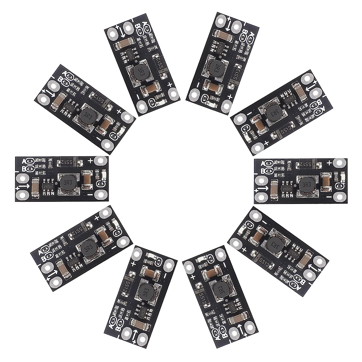 AITRIP 10PCS 1.5A Multi-Function Mini Boost Module Step Up Board 3.7V to 5V 8V 9V 12V Step Up Board with LED Indicato for DIY Electronic Voltage Moduler