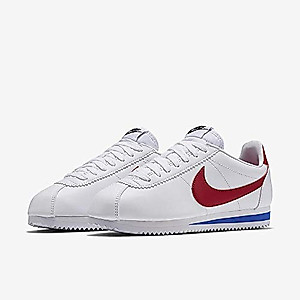 Nike Womens WMNS Classic Cortez Leather 807471 103 - Size 5W White/Varsity Red