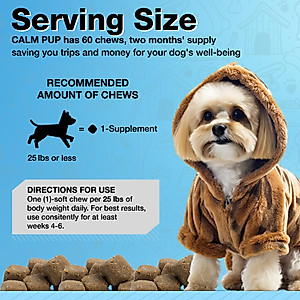 pawlife Hemp Dog Calming Chews - Anxiety Relief Treats, 60 Calming Treats for Dogs, Organic Calm Pup Dog Anxiety Relief, Calming Care for Dogs (Duck Flavor)