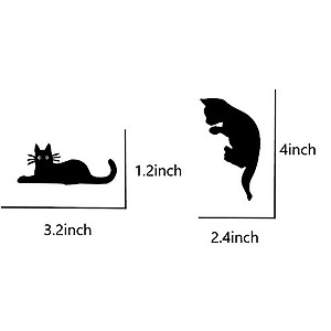 Removable Switch Sticker, 6 Pcs Cute Cats, Panda and Butterfly Cartoon Wall Sticker Decor, Family Light Switch Decals DIY Kids Bedroom Car Office Home Decoration