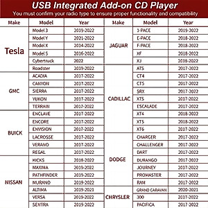 Car External CD Player Car Portable USB Integrated Add-on CD Player for Android Navigation/TV/PC with USB Plug and Play