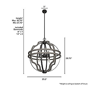 Hunter Fan Company 19226 Stone Creek Pendant Light, Noble Bronze