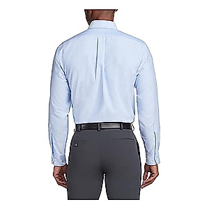Van Heusen Men's Dress Shirt Regular Fit Oxford Solid, Blue, 3X-Large