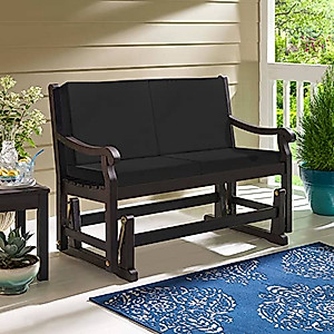 GUEGLSA Outdoor Cushion Covers 25x25x5, Waterproof Patio Cushion Slipcovers Replacement, High UV Resistant Replacement Cushion Covers, Set of 2, Black