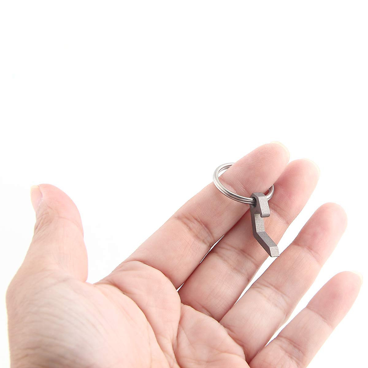 Titanium Keychain Mini Beer Bottle Opener with Stainless Steel Key Rings by Fanycs