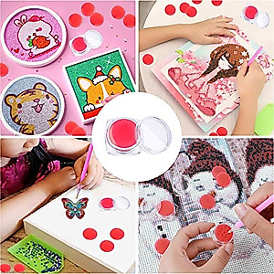 15 Pack Diamond Art Painting Wax with Storage Box Full of Red Glue Clay for Embroidery Accessories