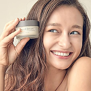 Blithe Pressed Serum Gold Apricot Korean Face Moisturizer - Creamy Niacinamide Serum for Natural Glow & Radiance, Freckle Remover & Skin Brightening Cream for Face 0.74 Fl Oz