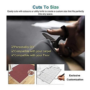 Clear PVC Desk Chair Mat PVC Clear Vinyl Floor Runner Protect Pads/Non Slip Transparent Doormat Protector Chair Mat,1.5mm,Transparent Floor Mat,110/120/130/140/150/160cm Wide,Office Home Chair Mat, fo